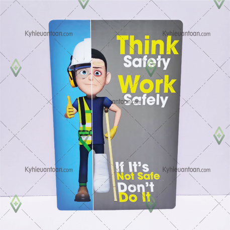 Poster think safety work safely